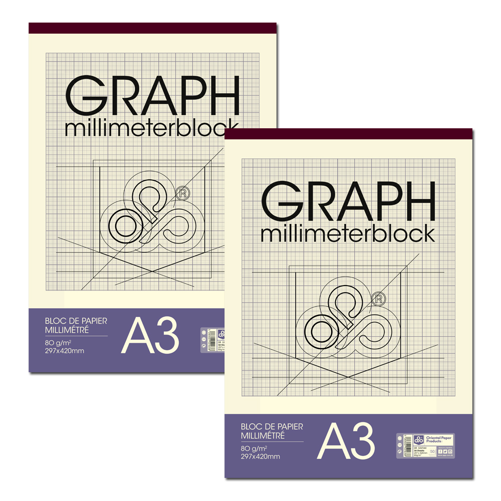 Graph 80 gsm 50 sheets 29.7 x 42 cm (pack of 5) - OPP