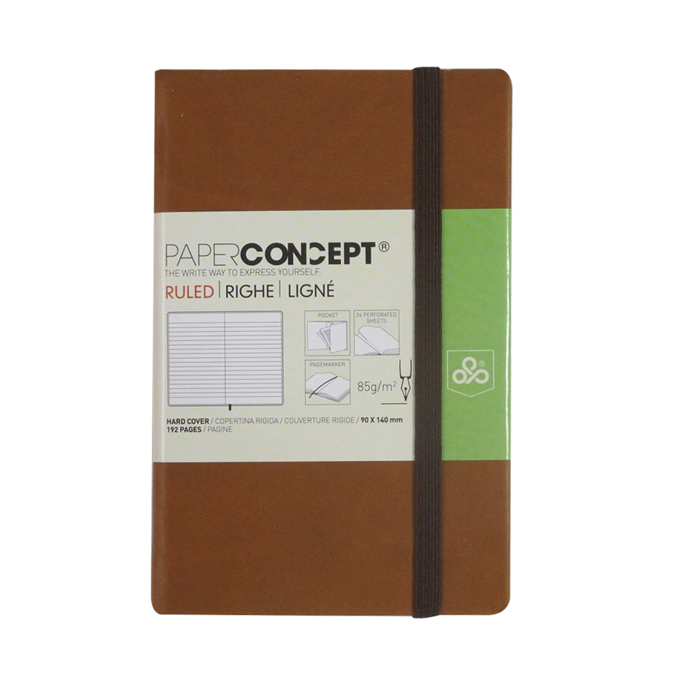 Paperconcept Executive Notebook PU Hard cover lined 9×14 cm (pack of 1 ...