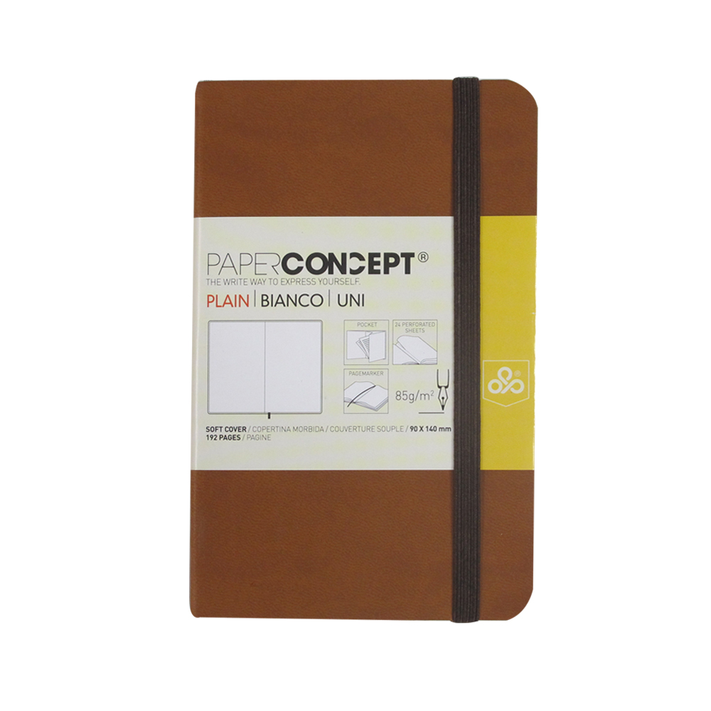 Paperconcept Executive Notebook PU Soft cover plain 9×14 cm (pack of 1 ...