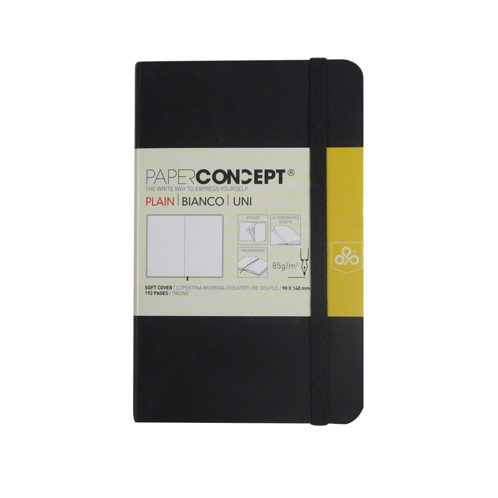 Paperconcept Executive Notebook PU Soft cover plain 9×14 cm (pack of 1 ...