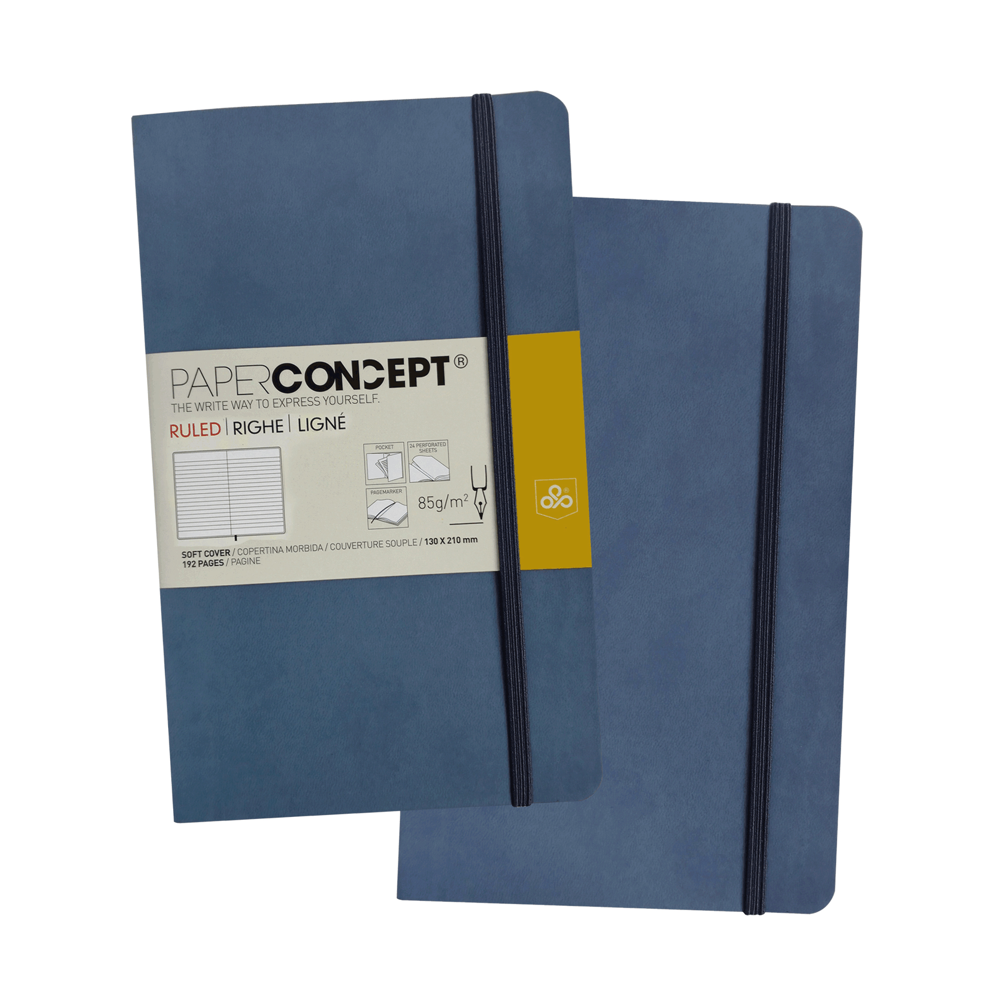 Paperconcept Executive Notebook PU Soft cover line 13×21 cm (pack of 1 ...